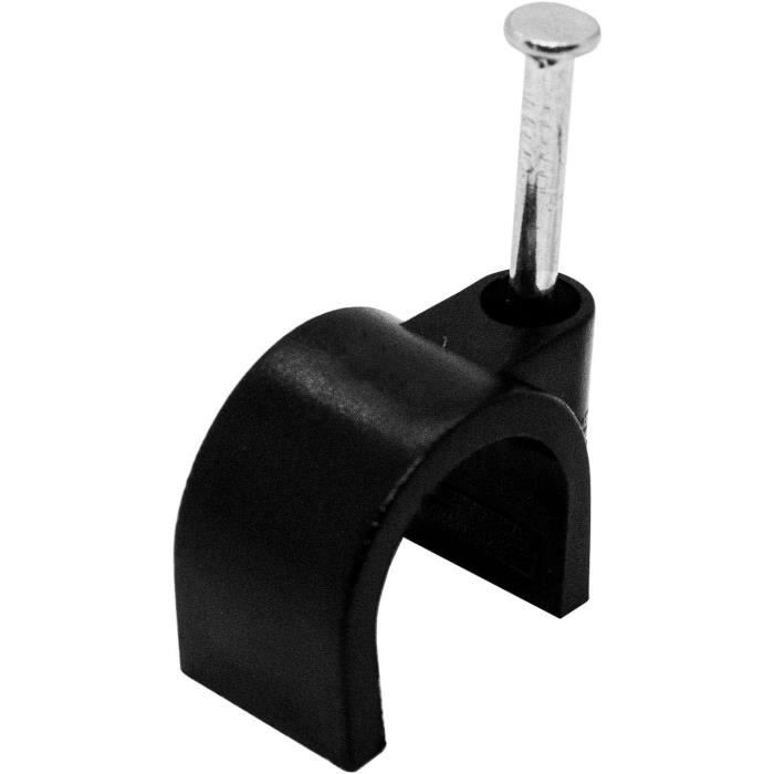100x collier de serrage à clou 10mm pour câble noir Collier de serrage ...