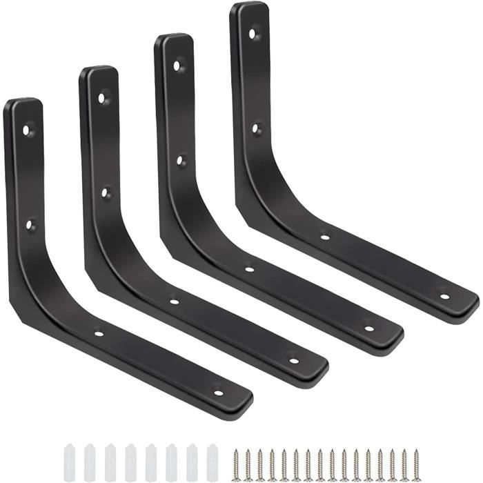 AJW-Équerres Étagère Murale 4 Pièces Equerre Metal 125mm x 150mm ...