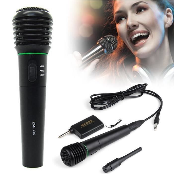 Wireless Microphone à main Sans fils &Avec fils Micro Récepteur du ...