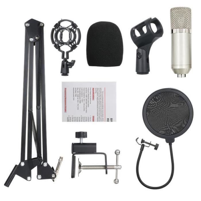 Kit d'enregistrement de studio de chant professionnel BM700 microphone ...