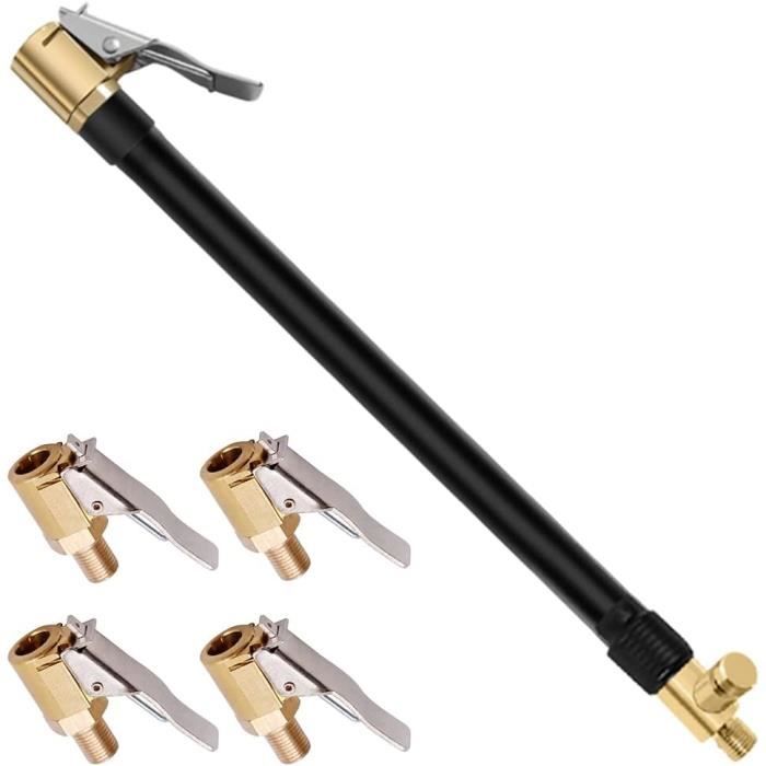 4 Pièces Embout De Gonflage Laiton Avec 1 Pièce 30 Cm Fil Caoutchouc De ...