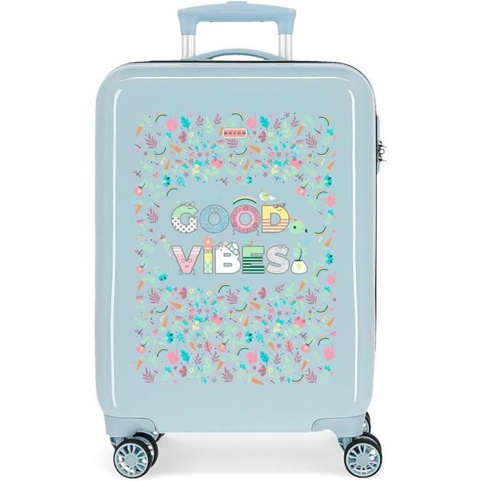 Good Vibes Valise De Cabine Léger Bleue 38 X 55 X 20 Cm Rigide Abs ...