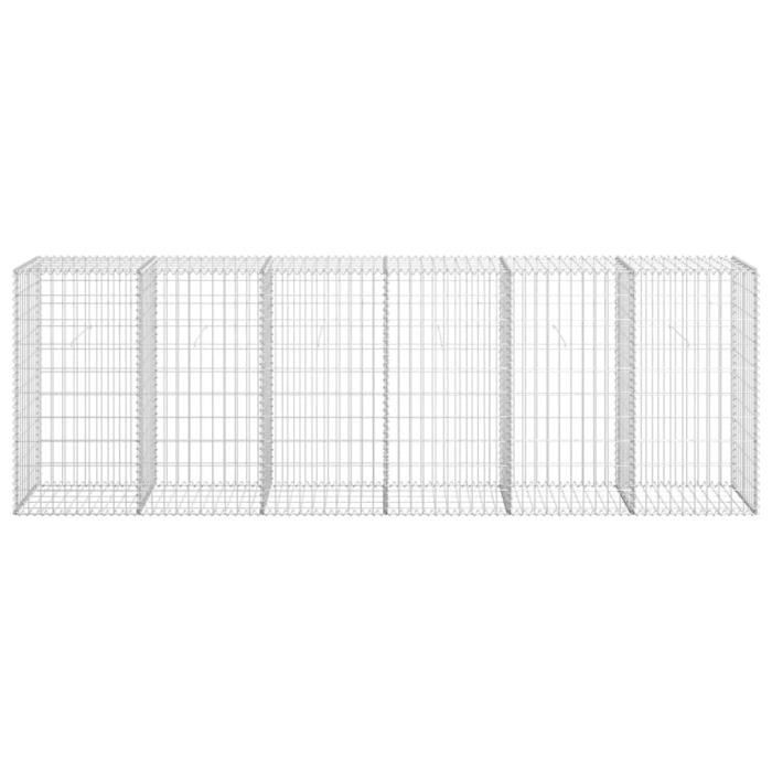 Mur en gabion - Lisa-Boutique - CQ019 - Acier galvanisé - 300 x 50 x ...