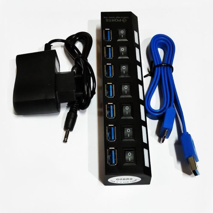 USB3.0 HUB 7 ports + 5V Power - Cdiscount Informatique