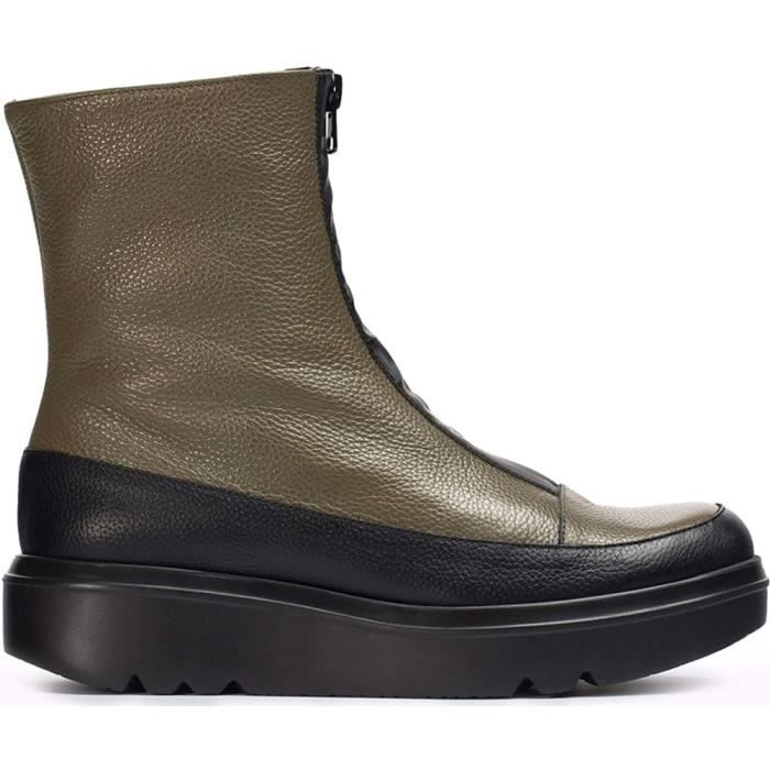 BOTTINES MERVEILLES LIVIA A-2802 Olive - Cdiscount Chaussures