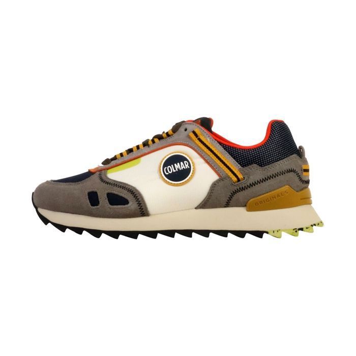Basket Cuir Colmar Travis Sport Division 063 - Blanc Cassé-Multi Color ...