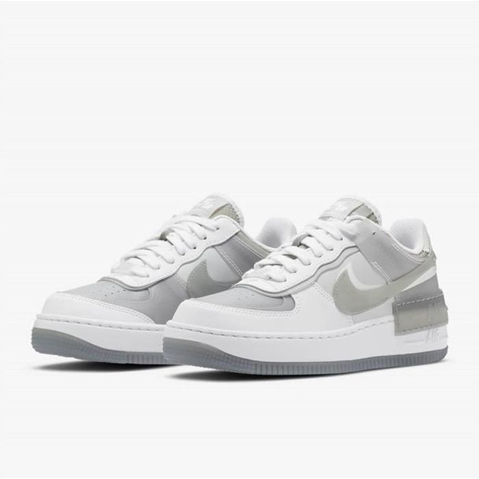 NIKEX Air-Forcex 1 Shadow SE Particle Grey Low Fille Femme Chaussures ...