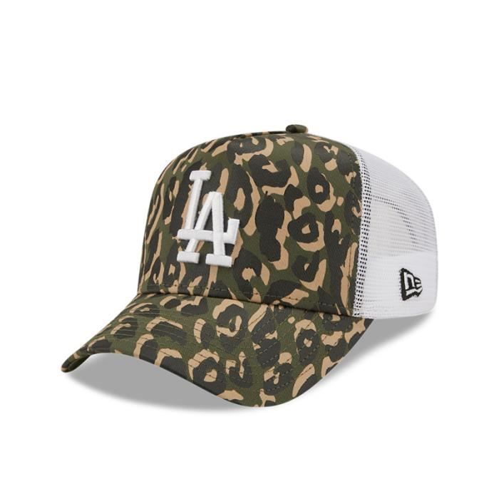 Casquette New Era Leopard Print A-Frame TRUCKER LA Dodgers Kaki, Blanc ...