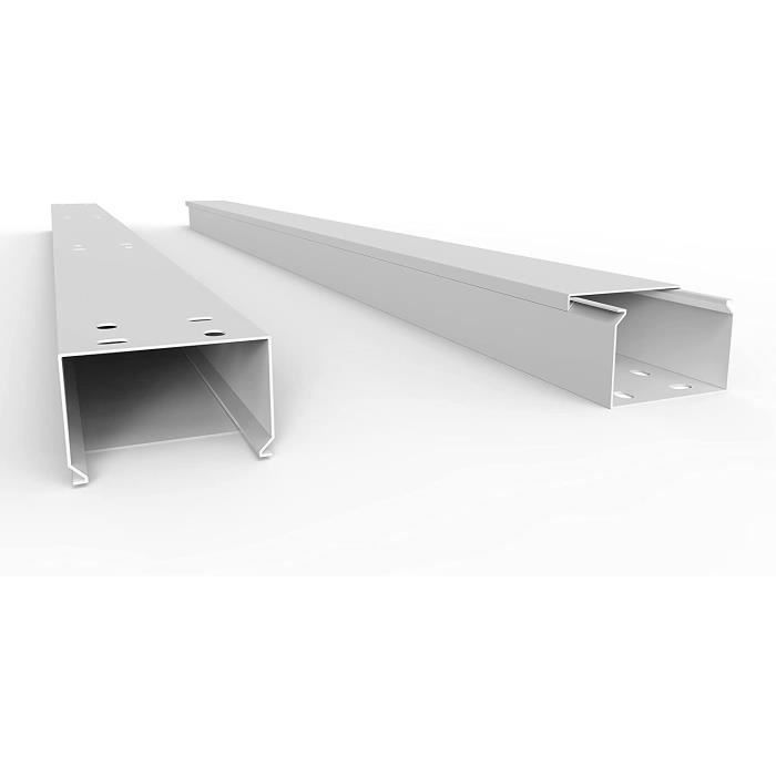 SCOS Smartcosat SCOSKK56 Goulotte de cable en PVC à Visser Blanc 10 m x ...