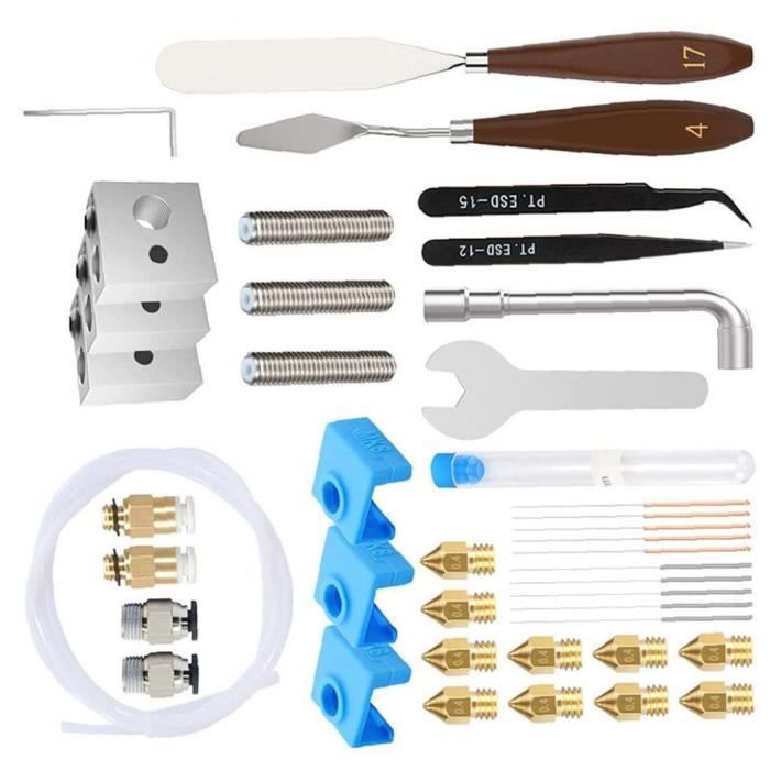 3D Printer Cleaner Kit with Cleaning Needles Tweezers Heater Block ...