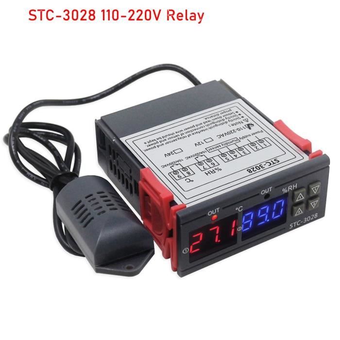 STC-3028 110-220V AC -STC 3028 KT100 double régulateur d'humidité de la température numérique ...