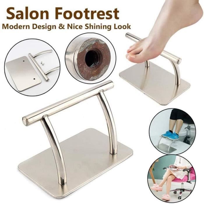 RUR 2pcs Repose Pied Salon Professionnel Marchepieds métalliques Acier ...