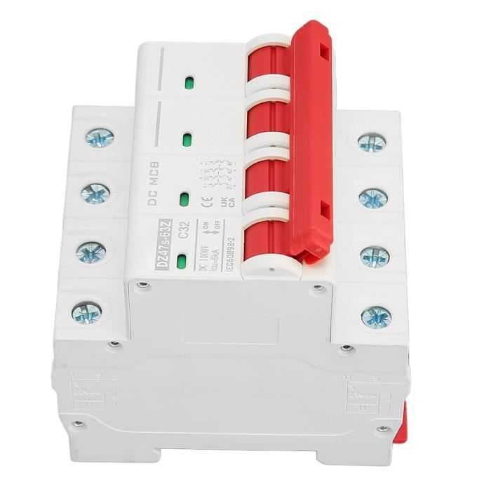 Milleplus-Disjoncteur DC miniature Disjoncteur Miniature 4P 32A 6000A capacité de Rupture ...
