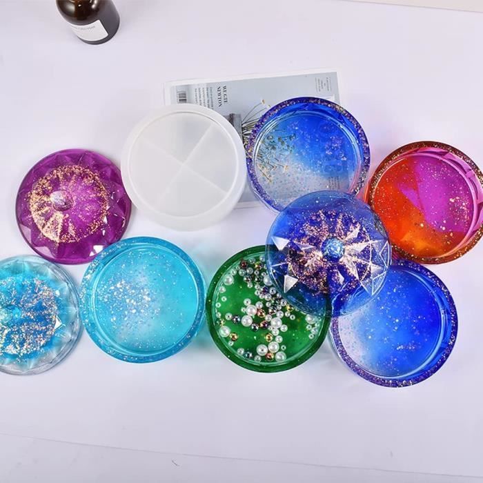 Moules En Résine De Boîte, Moule En Silicone Avec Couvercle, Storage ...