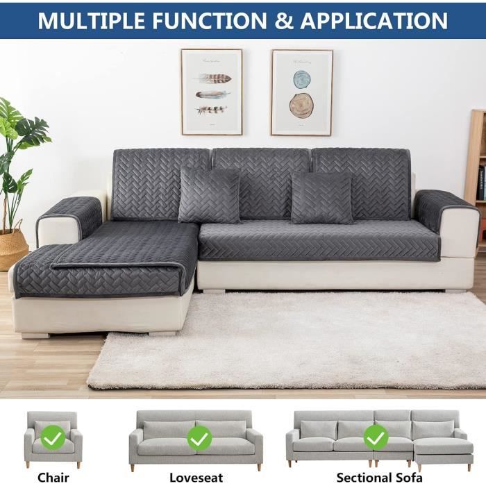 Housse De Canape 3 Places Avec Accoudoirs