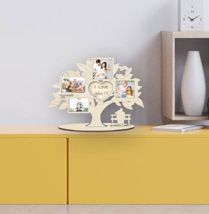 Cadre Arbre de Vie en Bois, Cadre Photo Multiple Love You, Idée Cadeau ...