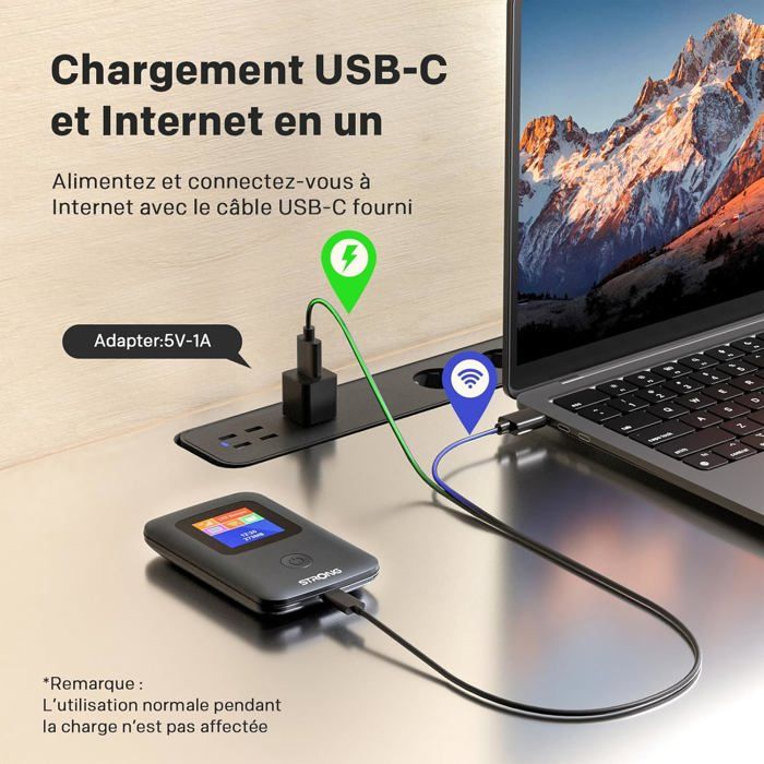 Routeur WiFi - LUVANO - M7450 - 4G LTE - Cat11 - 600Mbps - Pocket WiFi ...