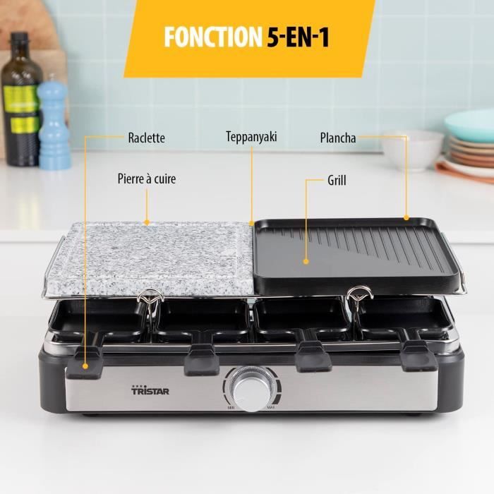 Appareil À Raclette 4-En-1 Ra-2725 - Raclette, Gril, Plancha, Pierre À ...