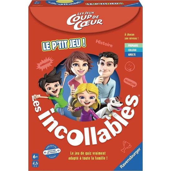 Jeu de quiz et défis Le p'tit jeu des Incollables - Ravensburger - Cdiscount Jeux - Jouets