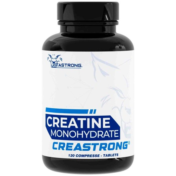 Creatine Monohydrate 3000mg Vegan CreaStrong, Vitastrong Certified Pure Creatine Non-GMO, Pre ...
