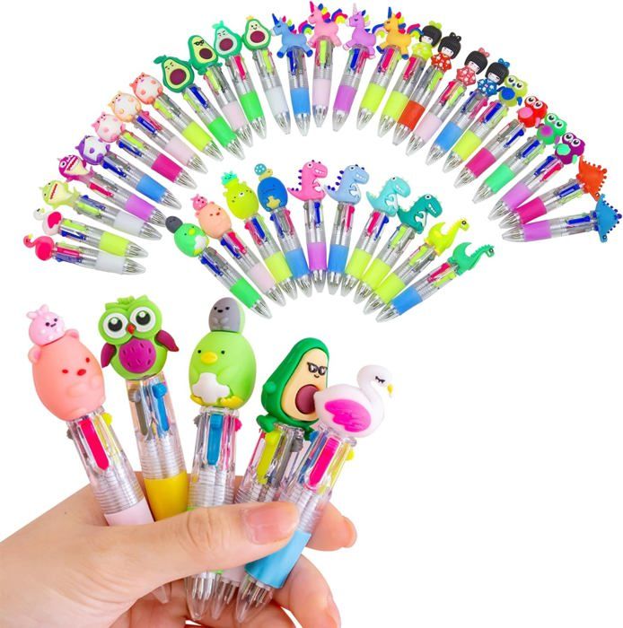 Yolistar Stylo 4 Couleurs en 1 Stylos Multicolores à Bille Roulante ...