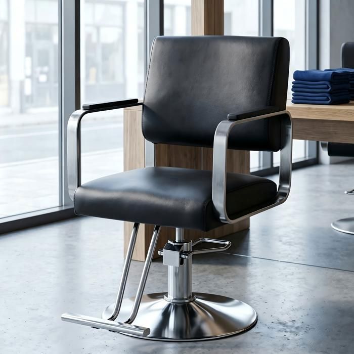 Fauteuil de coiffeur,hauteur réglable:93-100 cm, Rotation à 360 ...