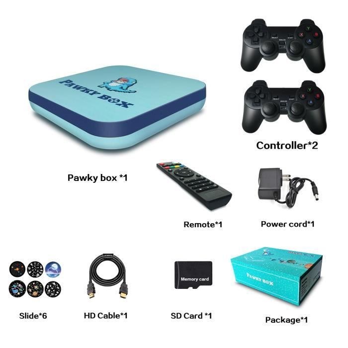 Vert - Console de jeu vidéo Super Pawky Box avec deux manettes sans fil ...