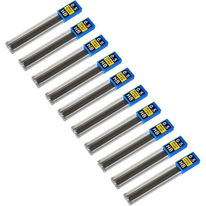 Équipements professionnels Lot de 10 mines 2 mm pour Compas Fournitures ...