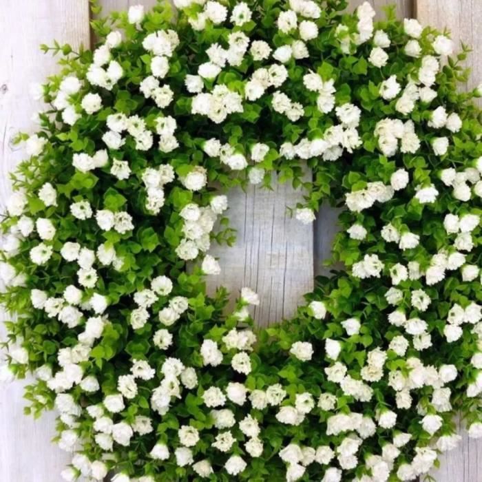 Couronne de fleurs colorées pour maison de ferme,printemps et été ...