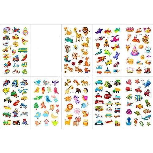 Autocollants enfants Fiyuer 100 Feuilles feuilles autocollants stickers ...