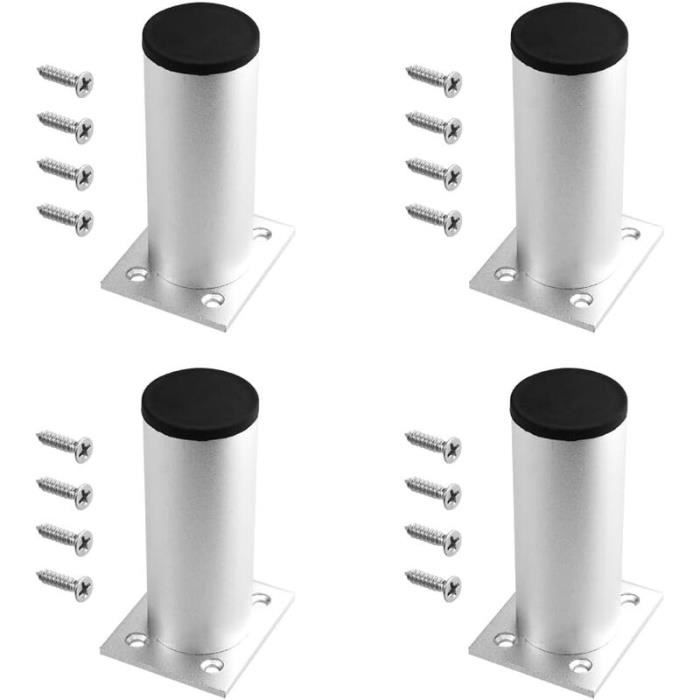 4 Pièces 10cm Pieds de Meuble Pieds d'armoire en Métal Pieds Ronds pour Table Canapé - Cdiscount ...