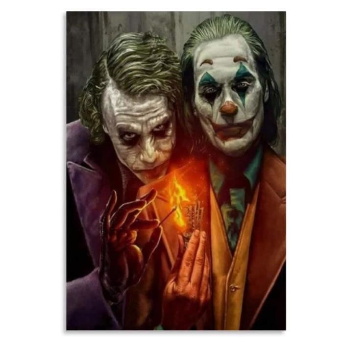 Heath Ledger et Joaquin Phoenix Joker Poster décoratif sur toile pour ... Heath Ledger et Joaquin Phoenix Joker Poster décoratif sur toile pour ...