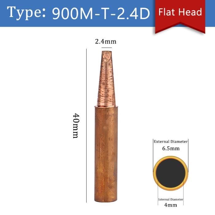 Poste a souder,900M-T Pur Cuivre À Souder Pointe de Fer À Souder sans Plomb Conseils Tête De ...