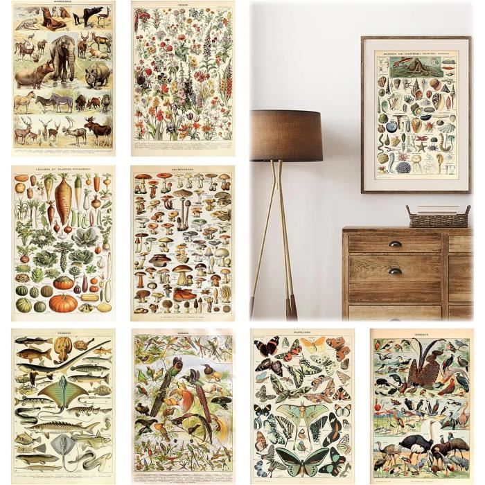 9 Pcs Poster Vintage, Affiche Vintage, Aesthetic Poster Vintage ...