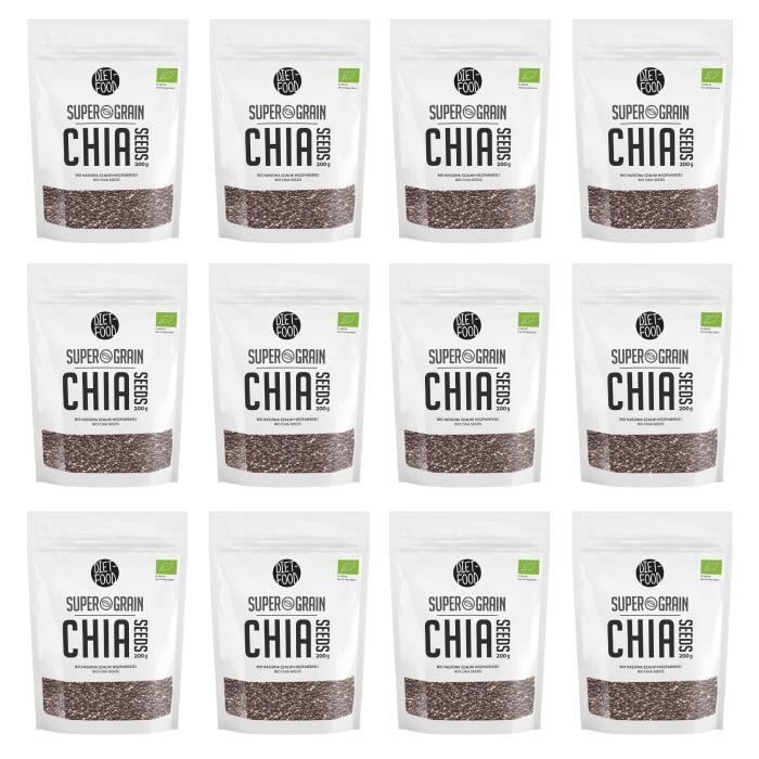 Graines de Chia Bio de DIET-FOOD -Digestion améliorée, énergie accrue ...