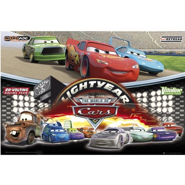 DISNEY CARS - Poster World of - 61 x 91 cm - Cdiscount Maison