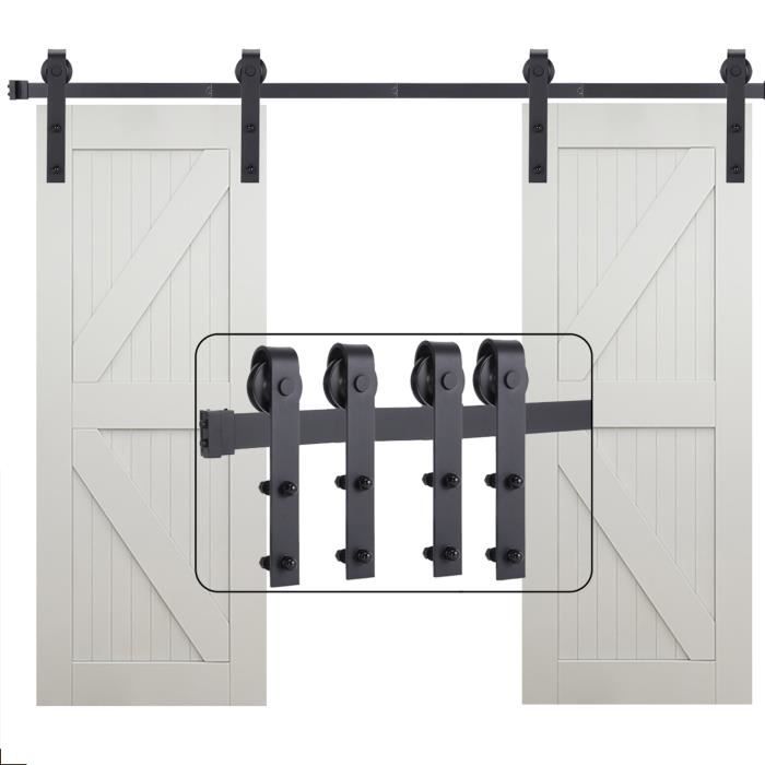 3.52M Kit de Porte Coulissante Poulie de Rail Suspendu de Porte de ...