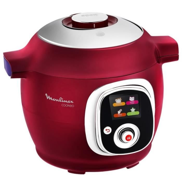 MOULINEX Robot Cuiseur Multifonctions 1600W Rouge 180 recettes incluses ...