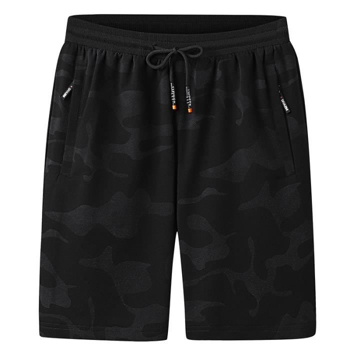 Short Camouflage Homme Taille Elastique Grande Taille Casual Coton ...