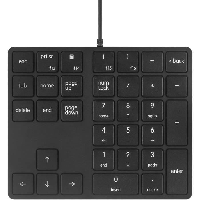 Numeric Keypad Wired Numpad 34 Touches Clavier Portable Usb Externe ...
