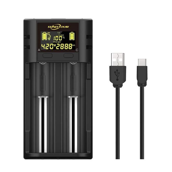 21700 18650 Chargeur de Batterie avec Test de Capacité, 21700 Chargeur ...