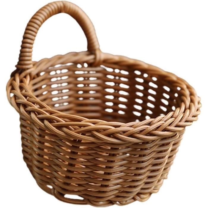 Petit Panier De Rangement En Osier Panier De Fleurs Suspendu Mur Panier ...
