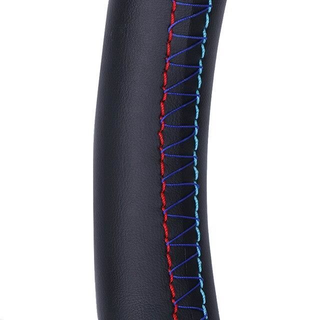 COUVRE-VOLANT,Red-Blue line--Couverture de tressage personnalisée pour ...