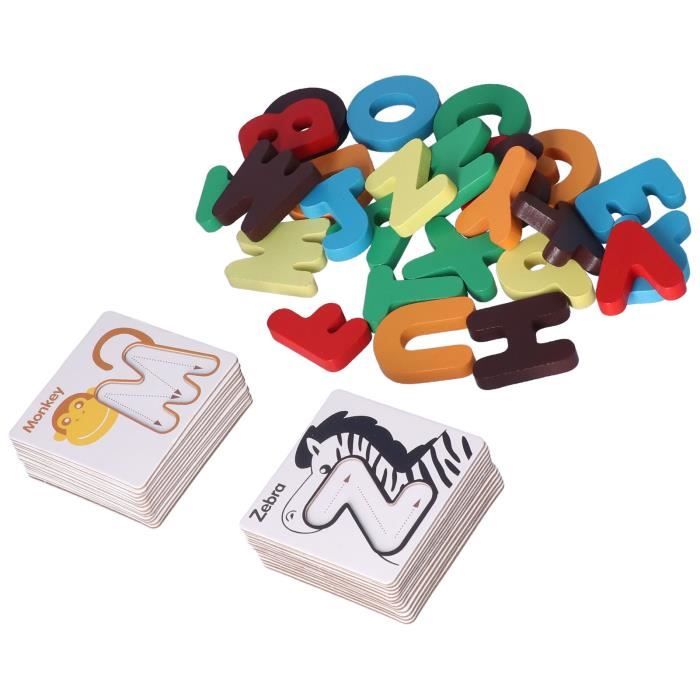 YUM- cartes flash ABC Cartes Flash Alphabet ABC Montessori, jouets ...