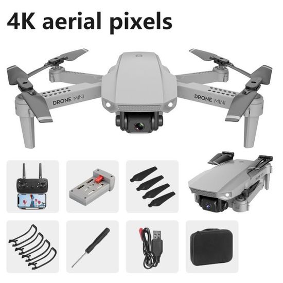 Drone À Bras Pliable E88 Avec Wifi, Équipé D'une Caméra Grand Angle Hd 4k, Mode Haute Tenue ...