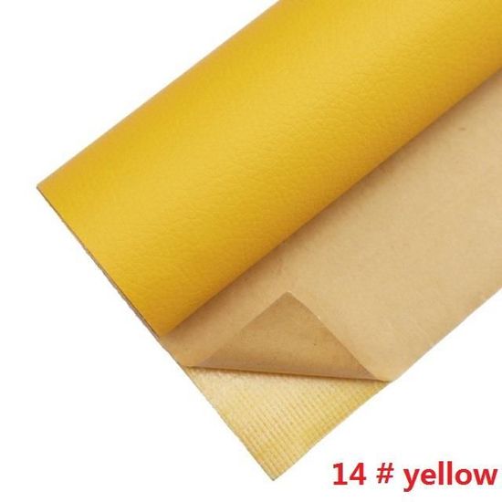 Patch de réparation en cuir auto-adhésif - 20 cm x 30 cm - Jaune ...