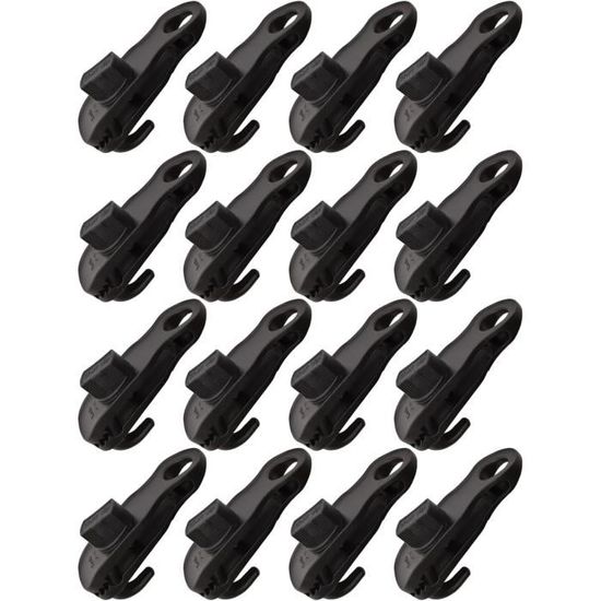 Lot de 20 clips de fixation pour bâche de tente - En plastique - Clips ...