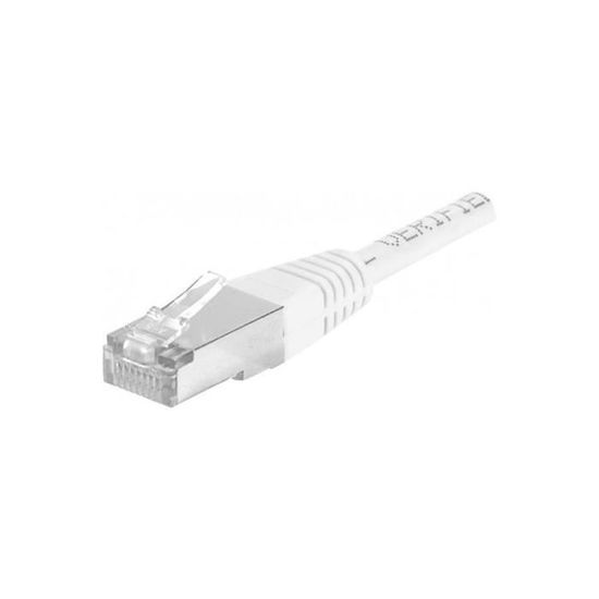 DEXLAN Cordon RJ45 CAT 6A S-FTP blanc - 20 m - Cdiscount Bricolage
