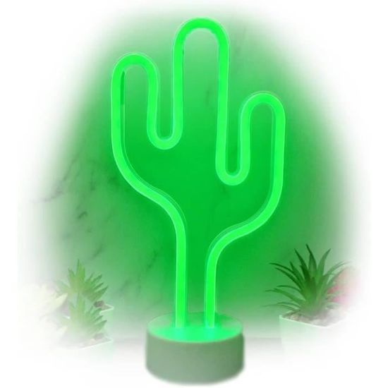 Cactus Neon Light Night Light Avec Batterie Décor Chambre Stand ...