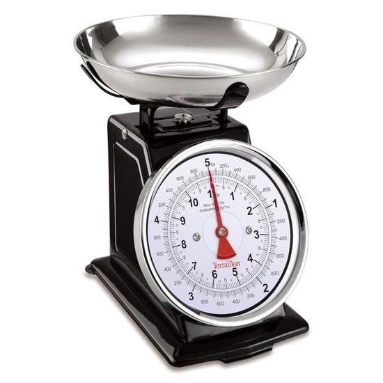Balance de Cuisine Vintage - Tare Manuelle, Grand Cadran et Bol 1L ...